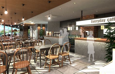 카페디자인 렌더링 색다른 분위기를 연출하는 베이커리 카페 스타일의 인테리어 시공사례 Lumispace