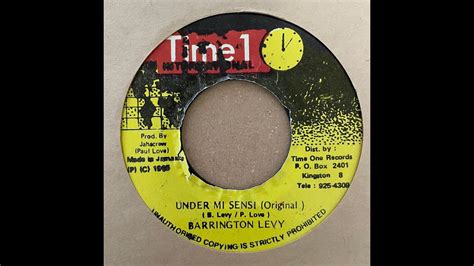 Barrington Levy Under Mi Sensi【7 21258】 Youtube