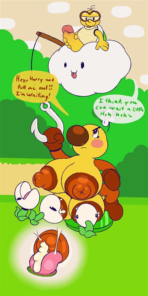Rule 34 Lakitu Mario Series Nintendo Nipper Plant Super Mario Bros Tagme Wiggler Yowesephth
