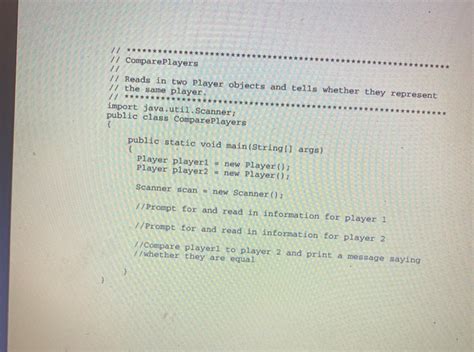 Solved Overriding The Equals Method File Playerjava