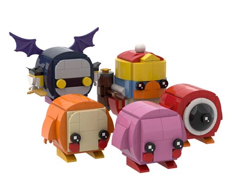 Lego Moc Kirby All Stars Brickheadz By Brickfolk Rebrickable Build