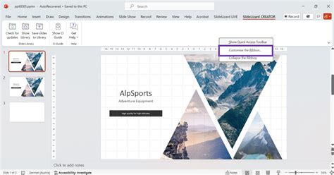 Edit Powerpoint Ribbon And Quick Access Toolbar For Increased Productivity 2024 Slidelizard®