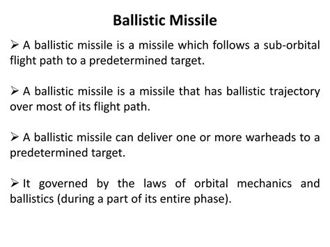 13875446 Ballistic Missile Trajectories Ppt