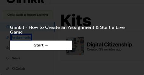 Gimkit How To Create An Assignment And Start A Live Game