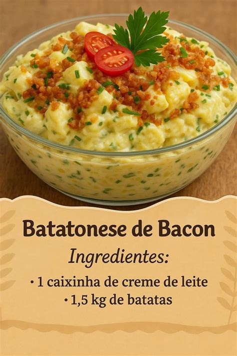 Top Vídeos Em 2025 Receitas Acompanhamentos Maionese De Bacon
