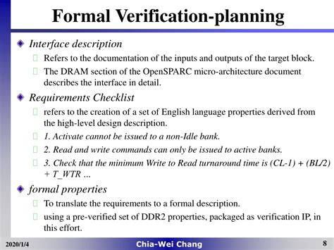 Ppt Formal Verification Of A Public Domain Ddr2 Controller Design
