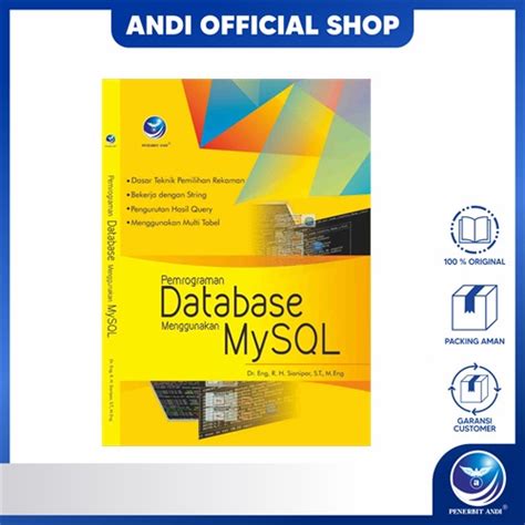 Jual Buku Pemrograman Database Menggunakan Mysql Shopee Indonesia