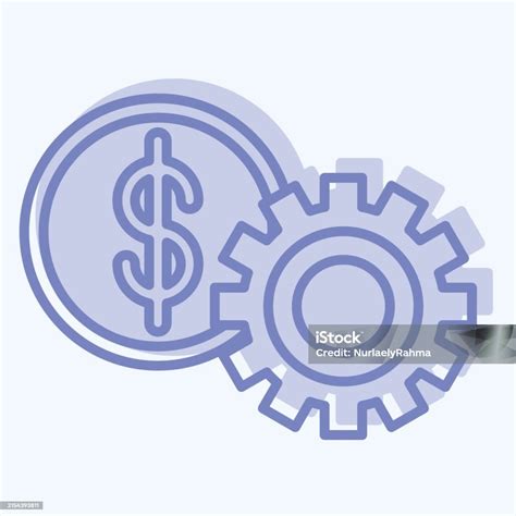 아이콘 재무 설정 금융 및 세금 기호와 관련이 있습니다 투톤 스타일 심플한 디자인 일러스트레이션 개발에 대한 스톡 벡터 아트 및