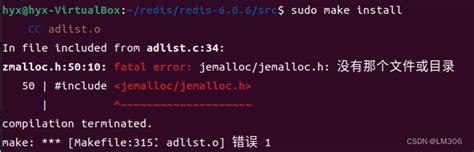 Linux的ubuntu版本在安装redis时make Install报错无法安装解决方法make Andand Make Install报错 Csdn博客