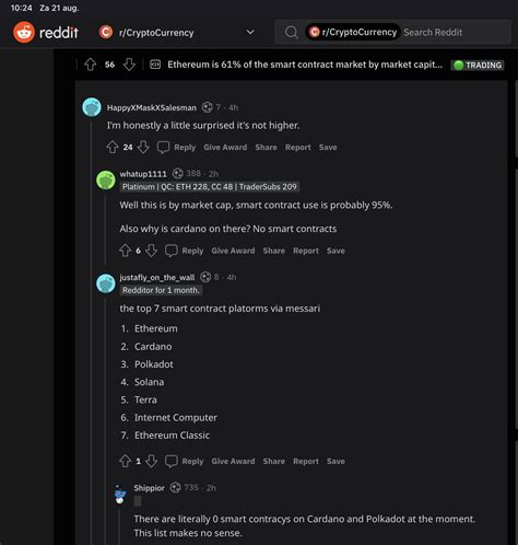 A List Of Common Smart Contract Platforms Neo Has An Marketing Issue R Neo