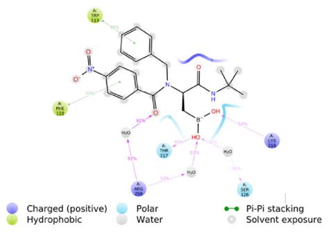 2d Representation Of The Predicted Binding Mode Of Compound 6e In The Download Scientific
