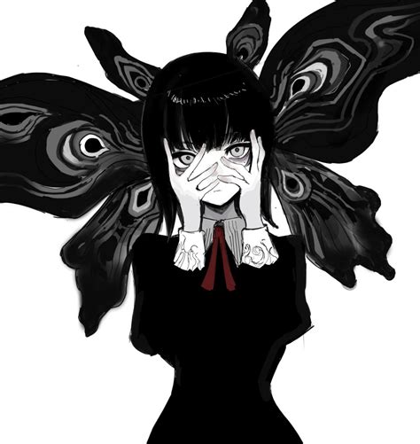 Safebooru 1girl Absurdres Black Dress Black Hair Bug Butterfly