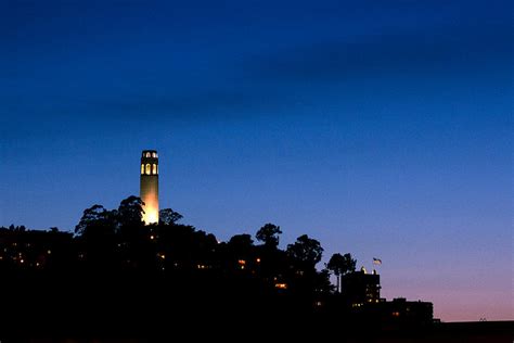San Franciscos Coit Tower At Night Photograph By Sfphotostore Fine