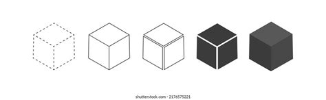 Cube Vector Icons Set Cube Symbols Stock Vector Royalty Free