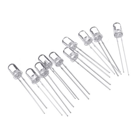 300pcs 5mm Led Diode 5 Mm Assorted Kit Clear Warm White Green Red Blue