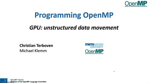 Session 6 Advanced Openmp Offload Topics Youtube