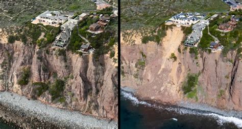 Landslide Before And After Comparison Of Landslide Before And After