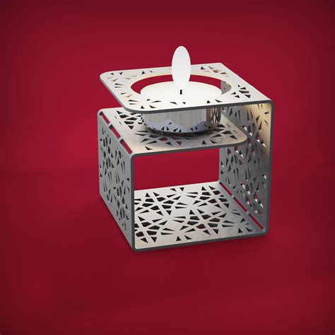 Sheet Metal Dxf Tealight Holder V4 Simple Tealight Candle Stands For