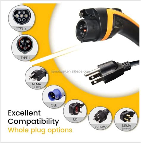 Iec 61851 1 220v 13a Type 2 Portable Ev Charger Uk Plug