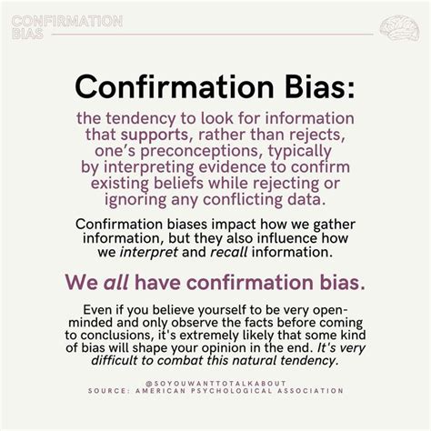 So Informed On Instagram Have You Heard Of Confirmation Bias Lets Talk