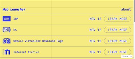 Homepage Web Launcher