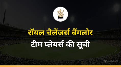 Rcb Team List रॉयल चैलेंजर्स बैंगलौर खिलाड़ी 2025