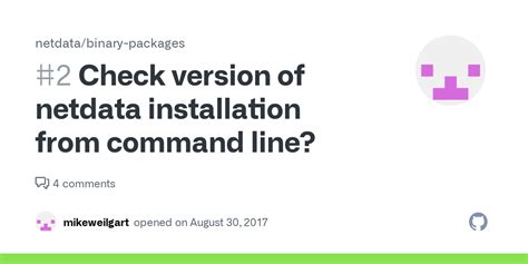 Check Version Of Netdata Installation From Command Line · Issue 2