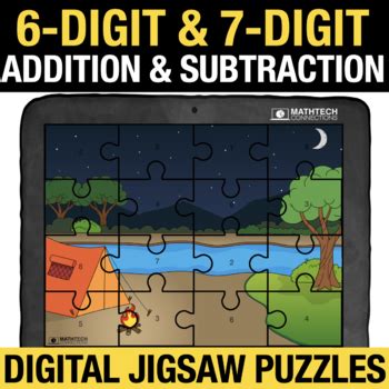 Digit Digit Addition Subtraction Digital Math Jigsaw Puzzles