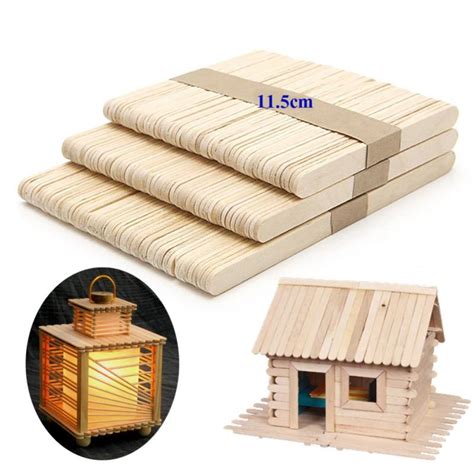 100 ชิ้น ไม้ไอติม งานฝีมือ งานศิลปะ ของเล่น สร้างสรรค์ไอเดีย Diy