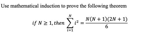 Solved Use Mathematical Induction To Prove The Following Chegg