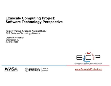 [ppt] Exascale Computing Project Software Technology Perspective