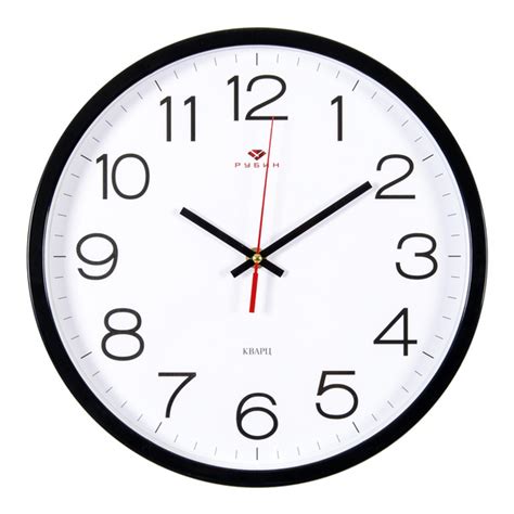 Рубин Настенные часы Бая с черным классика 30 см х 4 см купить по низкой цене в интернет