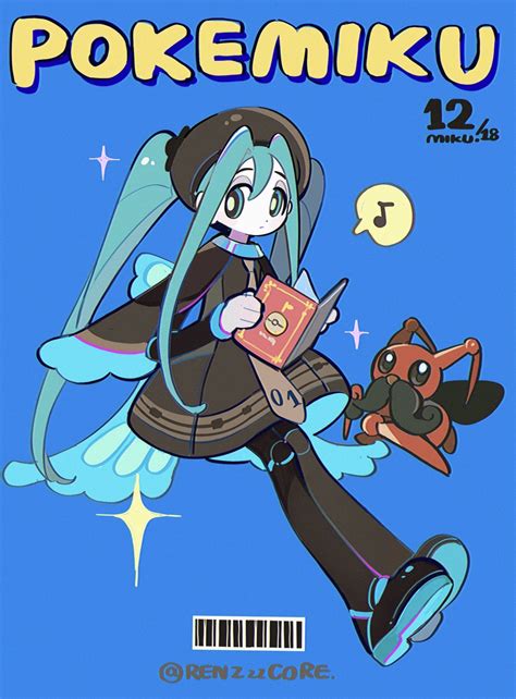 Hatsune Miku Bug Miku And Kricketune Pokemon And 2 More Drawn By