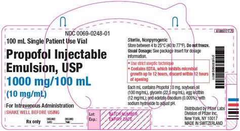 Propofol Package Insert Prescribing Information