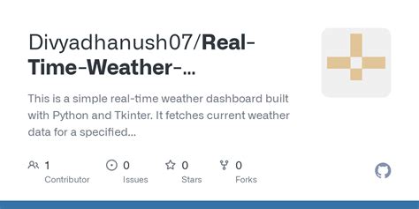 Github Divyadhanush07real Time Weather Dashboard This Is A Simple