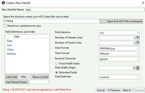 Can T Read In Data Using Ascii Provider Wealthlab