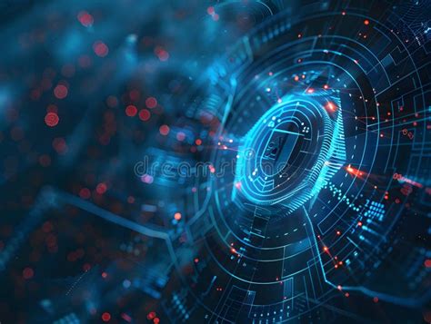 Cybersecurity Beacon Futuristic Abstract Background Technology Encryption Network Security