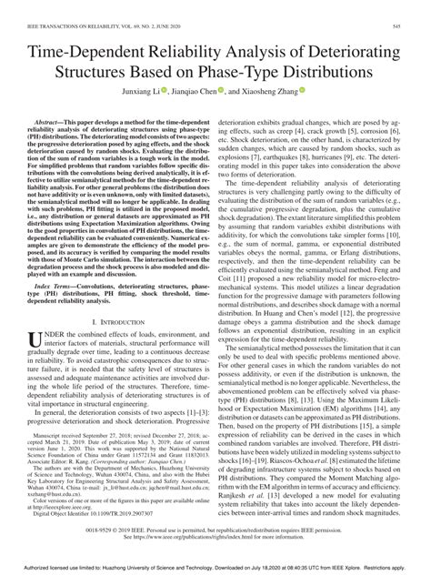 pdf time dependent reliability analysis of deteriorating structures