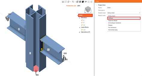 Stiffness Analysis Of A Steel Connection En Idea Statica