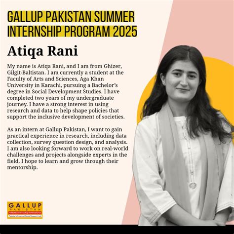 A Warm Welcome To Atiqa Rani One Of Our Summer Interns 2025 🤝 Hailing From Ghizer Gilgit