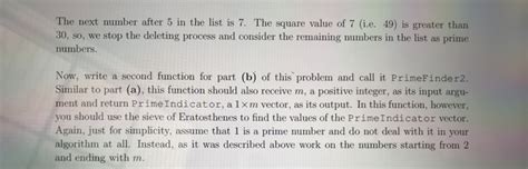 Solved Write A Matlab Code That Finds All The Prime Numbers