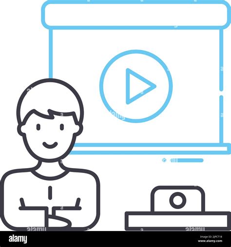 Lecture Line Icon Outline Symbol Vector Illustration Concept Sign