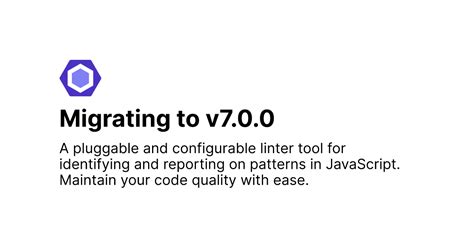 Migrating To V700 Eslint Pluggable Javascript Linter