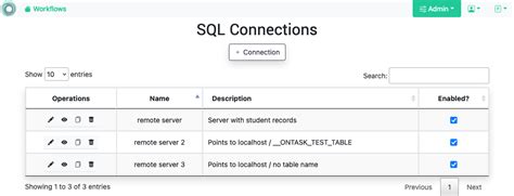 29 Sql Connections — Ontask 111 Documentation