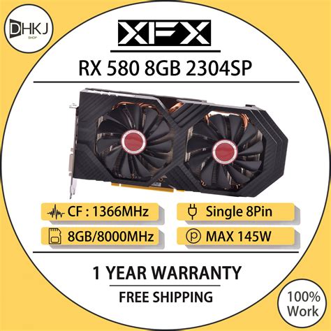 USED XFX RX 580 8GB 2304SP Graphics Cards 8GB ETH AMD Radeon RX580 Screen Cards GPU Desktop