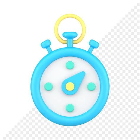 Premium Psd Realistic 3d Icon Countdown Circle Clock Counter Timer Fast Time Measurement