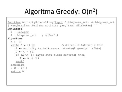 ppt latihan algoritma greedy powerpoint presentation free download