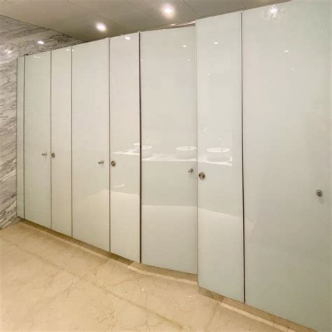 Glass Composite Board Wc Cubicle Systems Glass Toilet Partitions