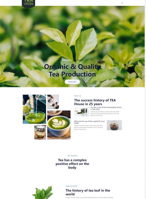 有机茶叶宣传网站模板