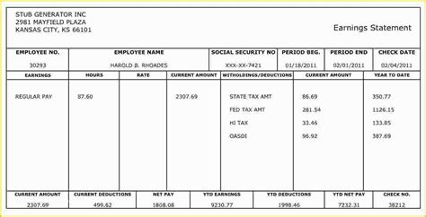 Free Check Stub Maker Template Of Check Stub Template Heritagechristiancollege